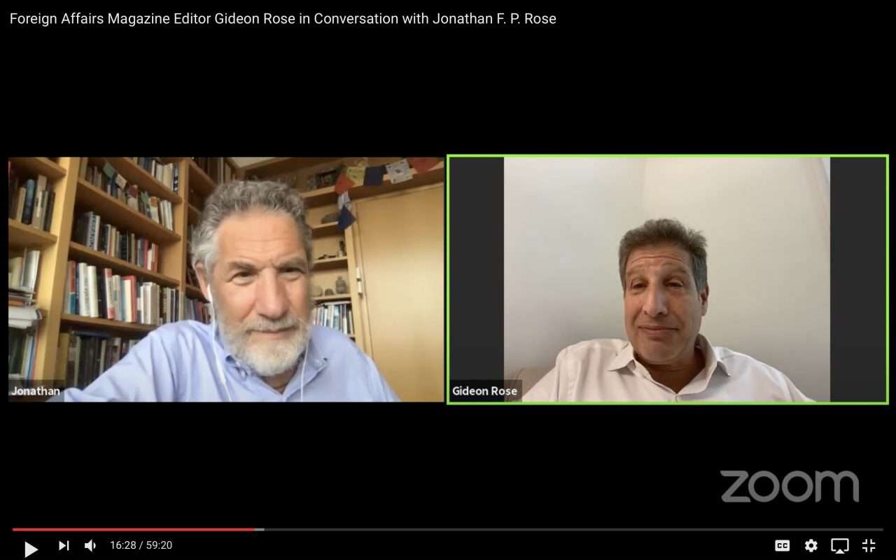 Pathways To Planetary Health Forum: Editor, Foreign Affairs Magazine, Gideon Rose in ...